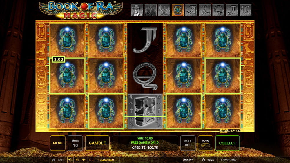 Book of Ra Magic Slot: Hier kostenlos und um echtes Geld online spielen.